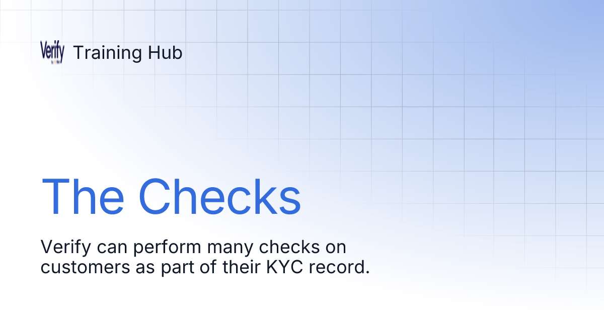 The Checks | Training Hub